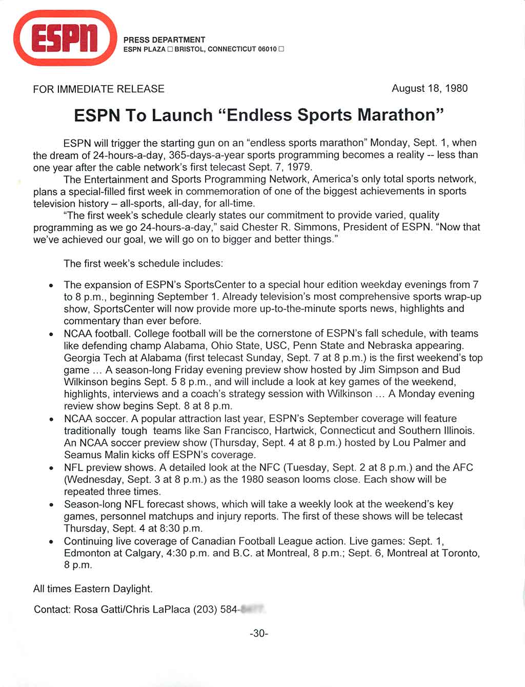 No More Timeouts! 40 Years Ago Today, ESPN'S Endless Sports Marathon ...