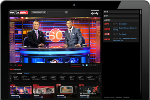 WatchESPN now available to Comcast XFINITY TV customers - ESPN Front Row