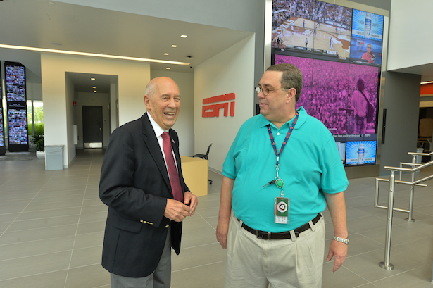 ESPN founder Bill Rasmussen takes a tour of Digital Center 2 - ESPN ...