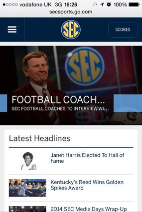 SEC Network begins its digital rollout - ESPN Front Row