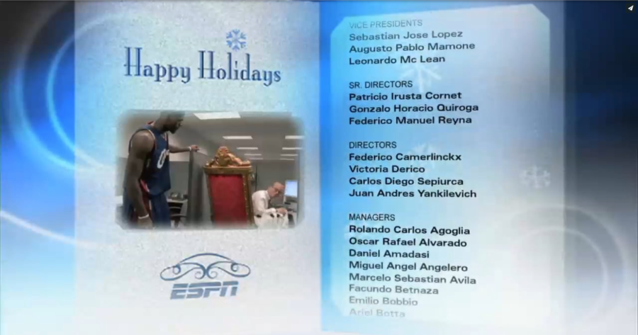 Giving credit where it's due on SportsCenter employee credit roll ...