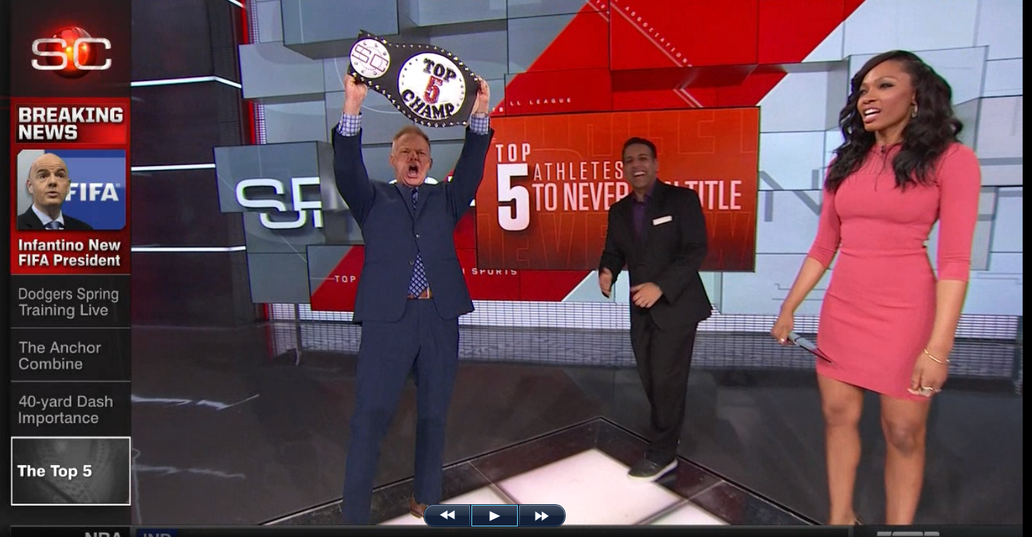 Noon SportsCenter's "Top 5 Belt" is something to behold - ESPN Front Row