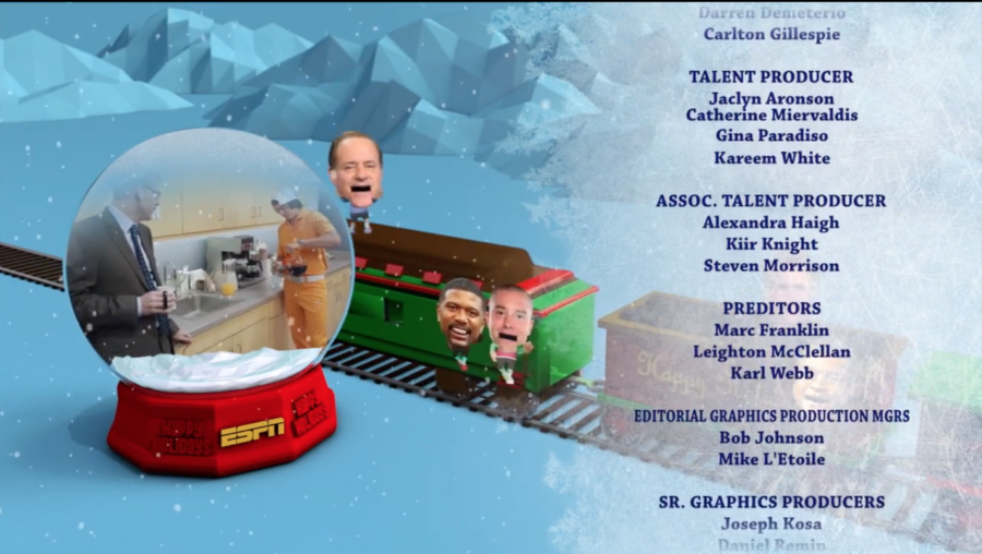 Lights, cameras, the annual holiday SportsCenter ESPN employee credit ...