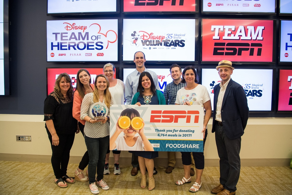 "At ESPN, volunteerism is at the core of our culture" - ESPN Front Row
