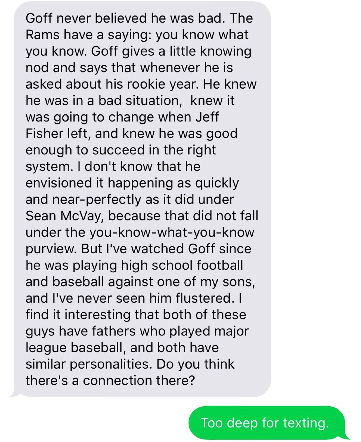 Text Football: Reporters Exchange Messages On ESPN The Mag Goff-Mahomes ...