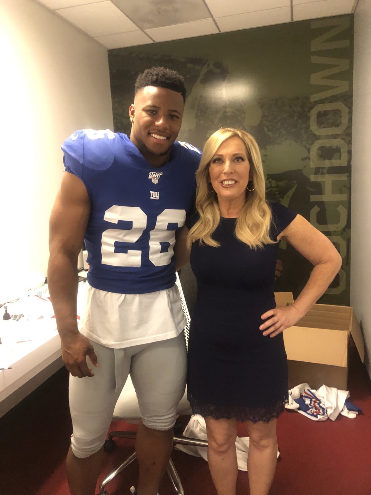"No, I didn’t ask Saquon about his leg routine." - ESPN Front Row