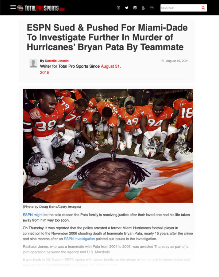 Journalism Showcase: ESPN’s Impact Journalism Aids in Leading to Arrest ...