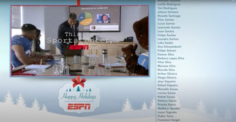 ESPN's 2022 Holiday Credits Roll - ESPN Front Row