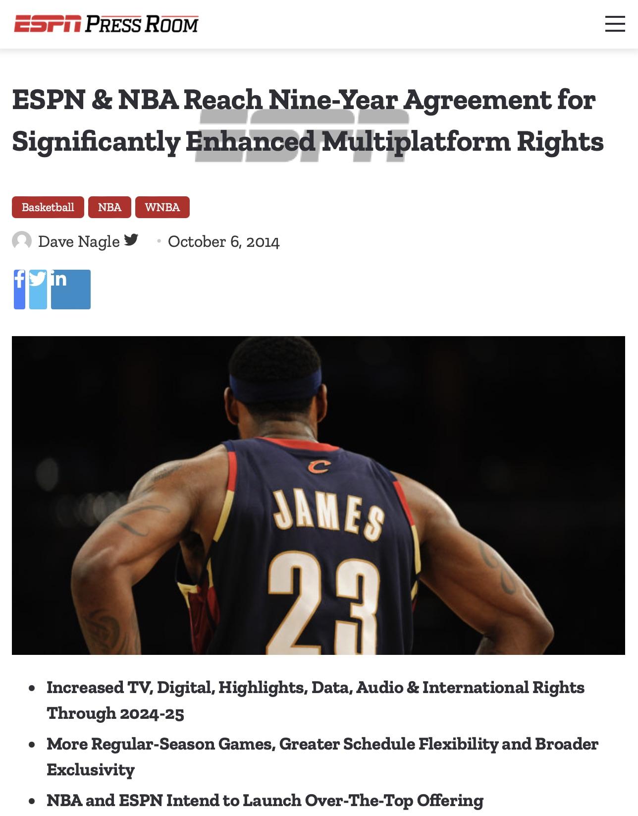 ESPN - NBA: A Legacy of Innovation - ESPN Front Row